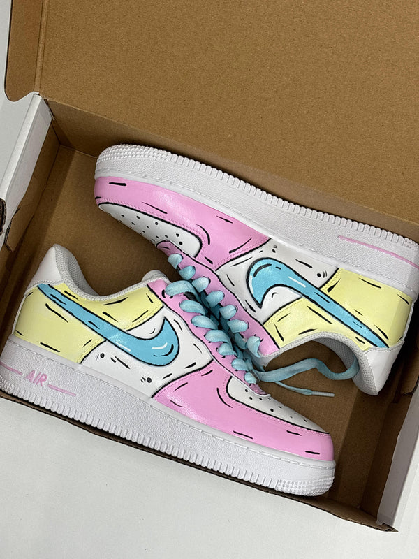 NIKE AIR FORCE 1 CUSTOM MULTICOLOR CANDY SKETCH – Happy Kid Customs